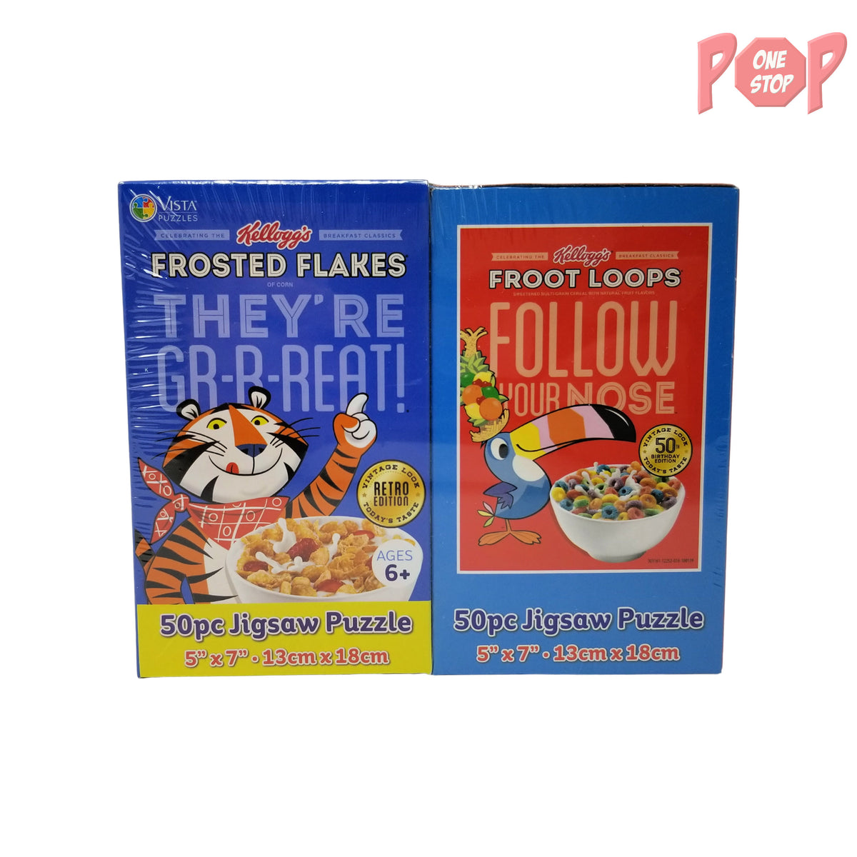 Kellogg's Retro Froot Loops/Frosted Flakes 50 piece jigsaw puzzles (2 ...